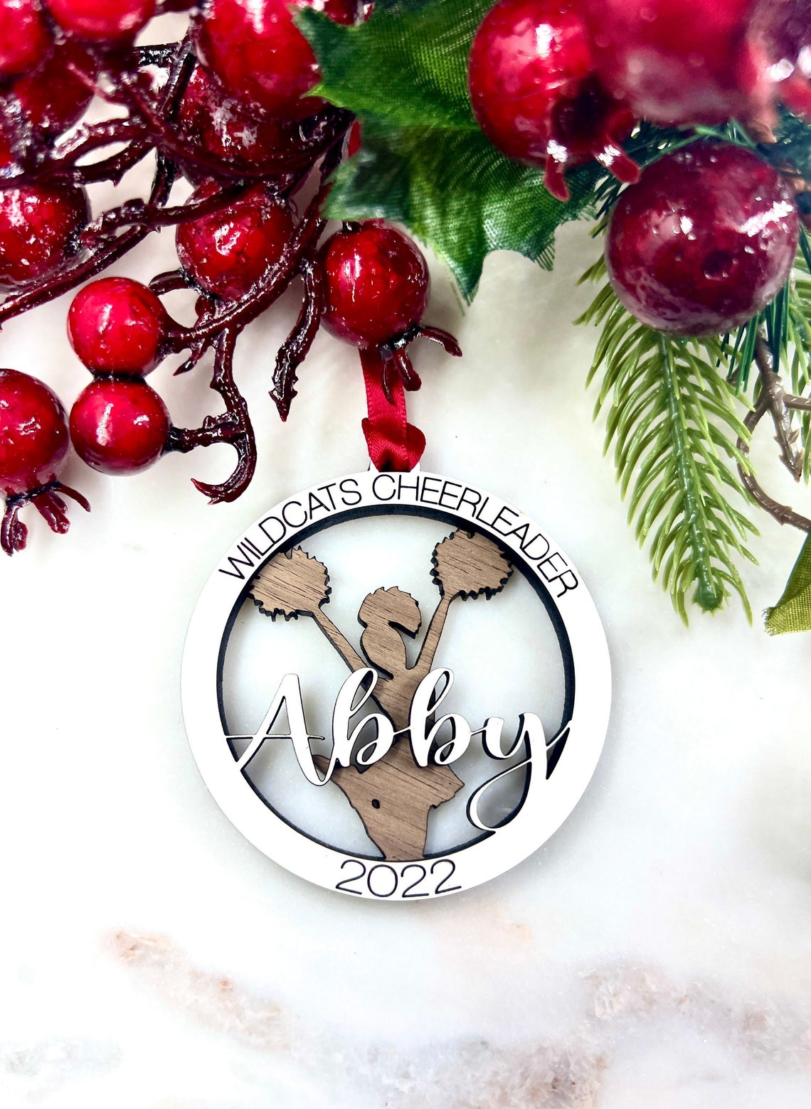 Custom Cheerleader Ornament Cheer Christmas Ornament - Etsy