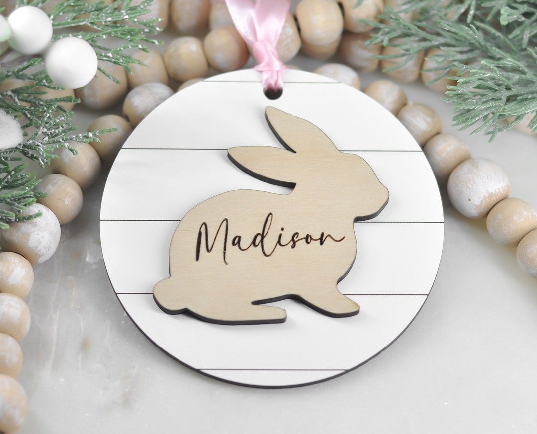 Round Easter Name Tag, Easter Basket, Personalized Easter Basket Tag ...