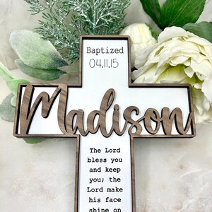 Baptism Gift, Confirmation, Personalized Cross With Name and Date ...