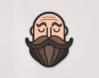Beard decal | Etsy