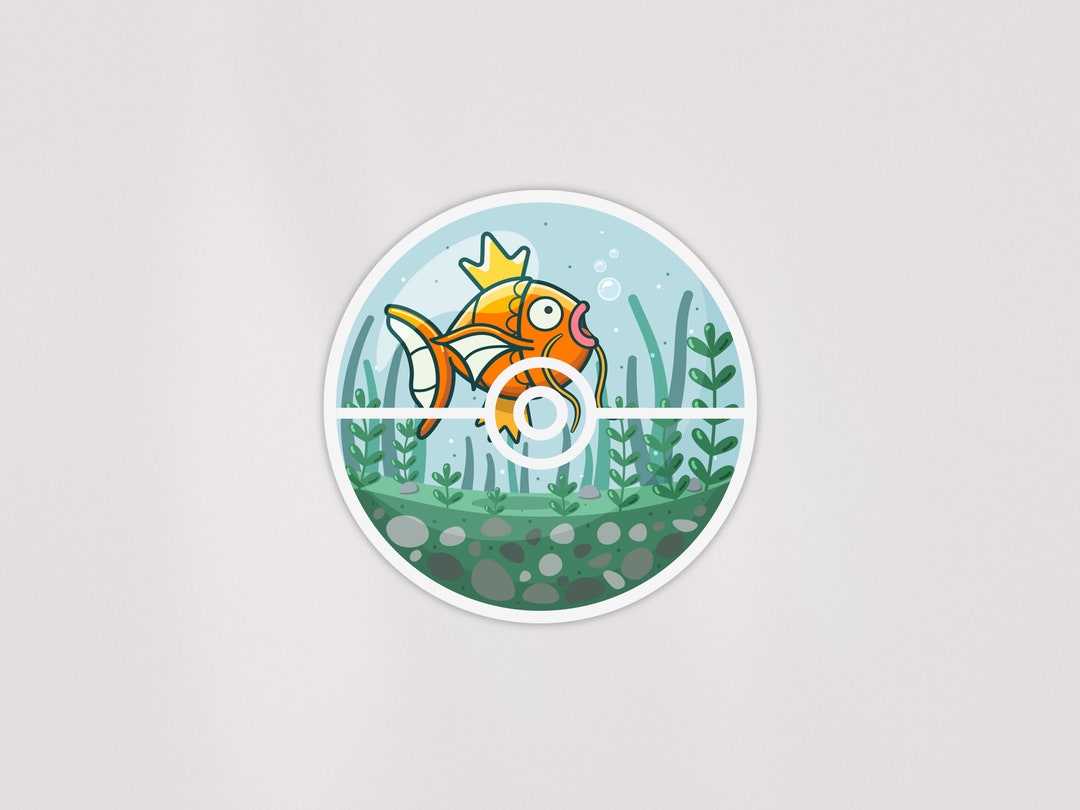 Magikarp Pokéball Aquarium | 3in Decal | FREE US Shipping | 3in ...