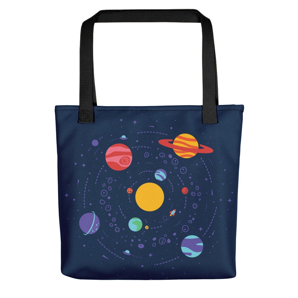 Solar System Reusable Tote Bag Space Tote Science | Etsy