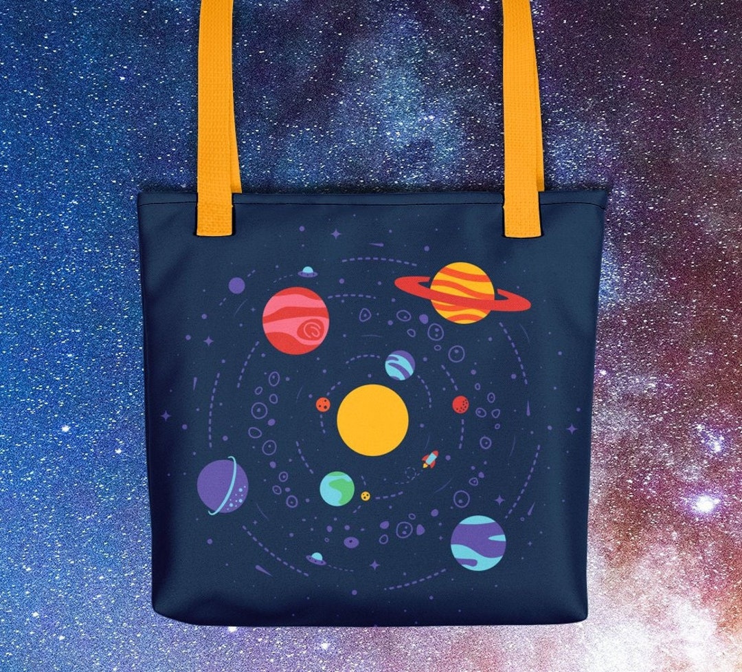Solar System Reusable Tote Bag Space Tote Science - Etsy