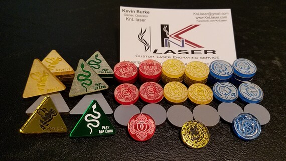 Complete set of Treasure Tokens plus Stung and Poison Tokens | Etsy