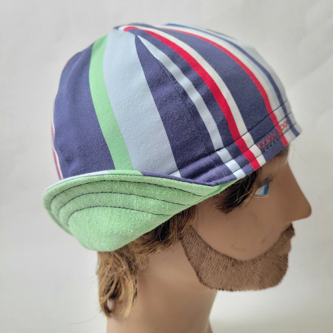 Striped Reversible Welding Cap, Custom Cotton Lined Welders Hat or ...