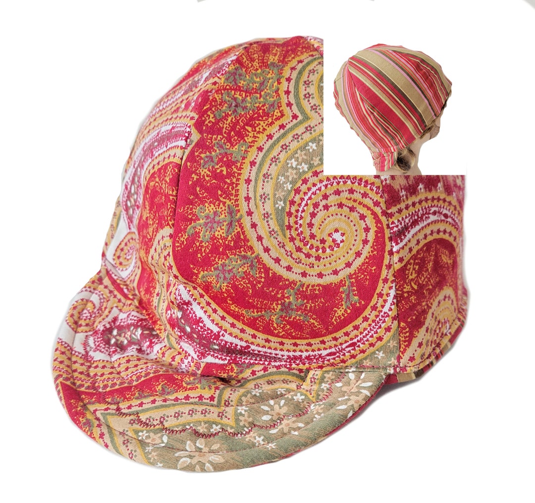 Paisley Welding Cap, Reversible Welders Hat/beanie, Weld Hood/hardhat ...