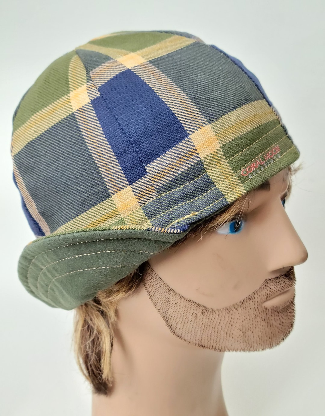 Winter Welding Cap for Men/women Reversible, Plaid Welders Cap, Flannel ...