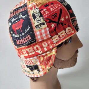 BBQ Reversible Welding Cap Custom Cotton Welders Hat Fitters Cap ...