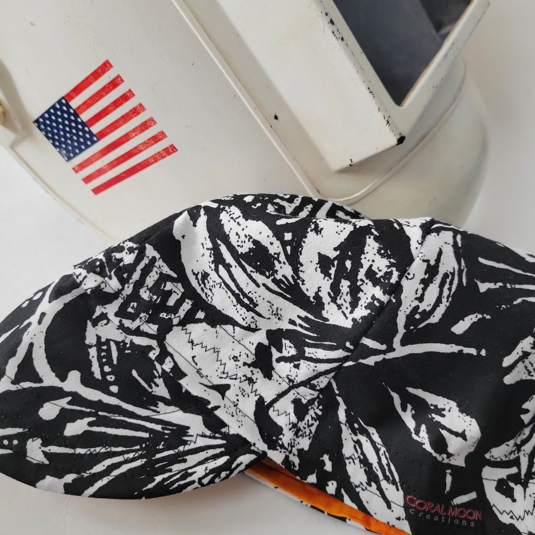 Floral Welding Cap, Custom Cotton Welders Hat/beanie, Reversible/lined ...