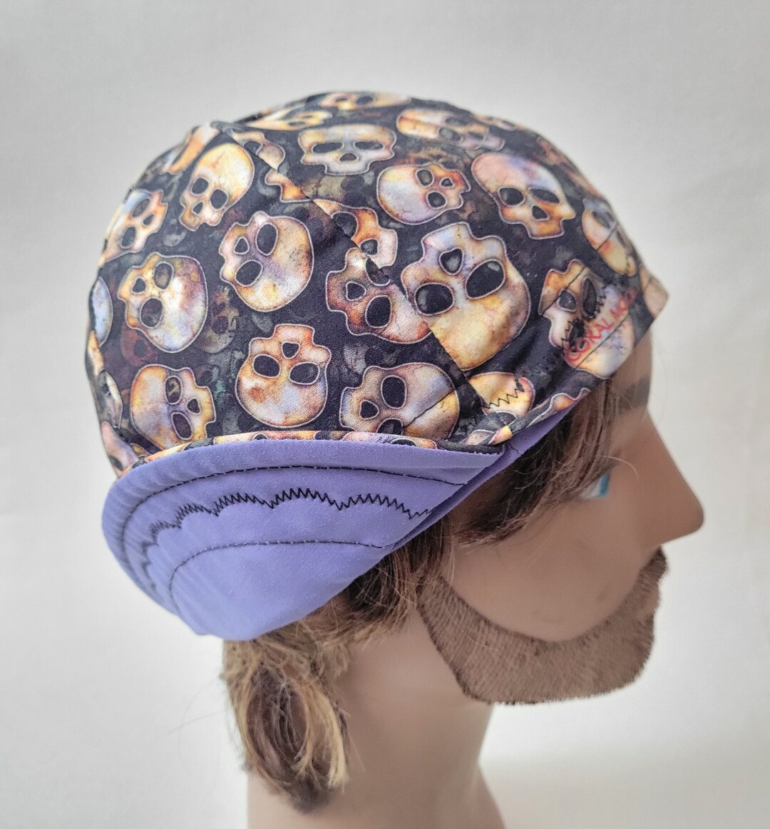 Skulls Custom Cotton Reversible Welding Cap Gift for Welder Headwear ...