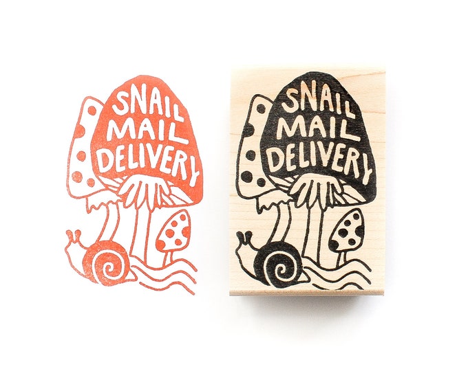 Snail Mail Delivery Rubber Stamp, Snail Mail Stamp, Pen Pal Stamp ...