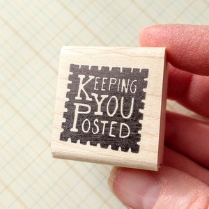 Keeping You Posted Rubber Stamp - Etsy