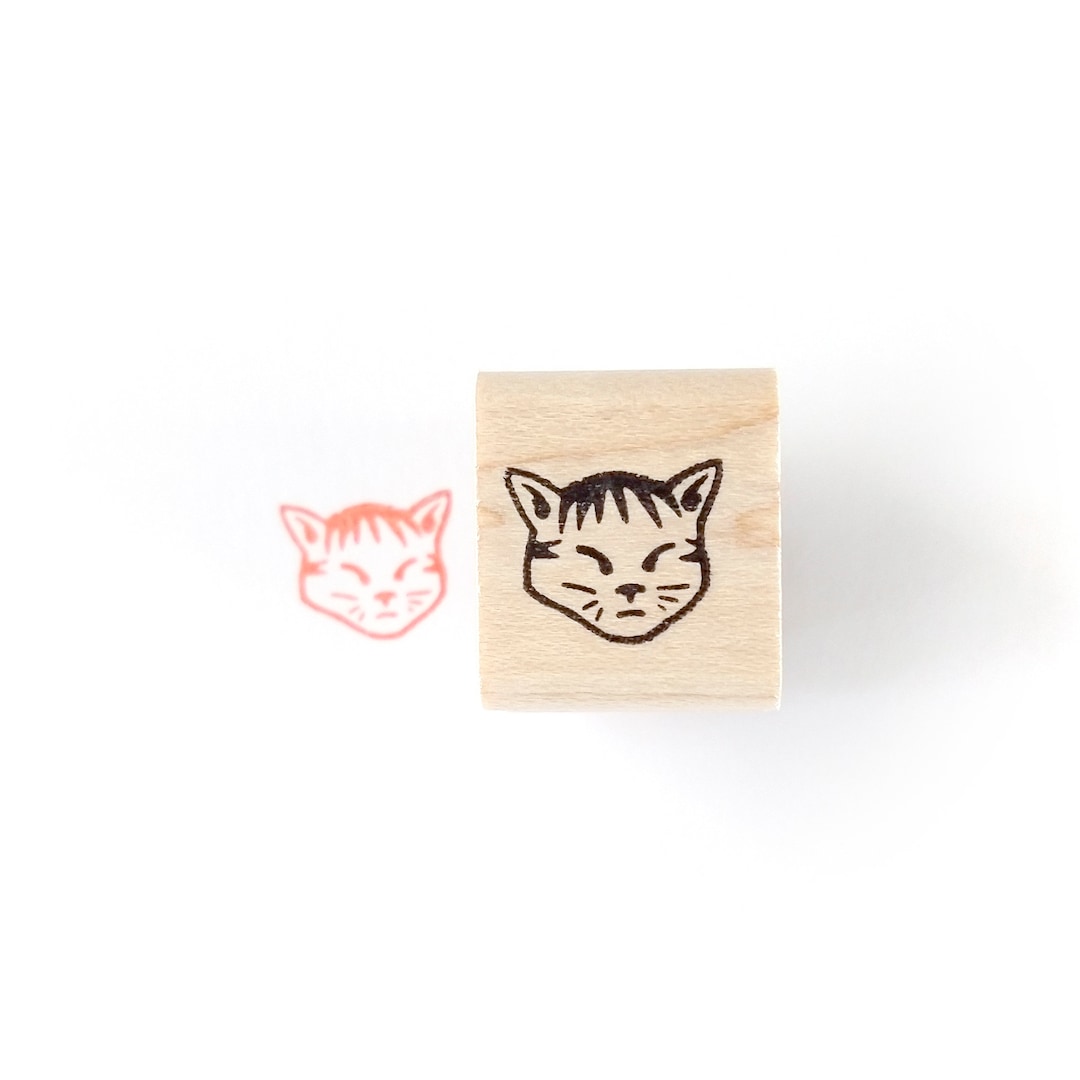 Kitten Rubber Stamp, Kitty Face Stamp, Cat Stamp, Cat Lover Stamp - Etsy