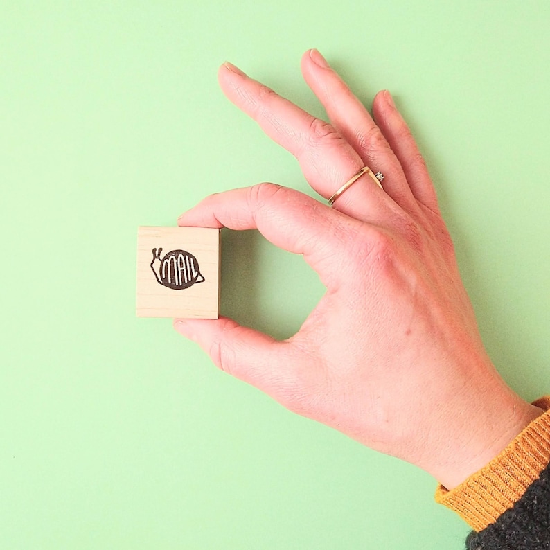 Snail Mail Rubber Stamp, Snail Stamp, Mail Stamp - Etsy
