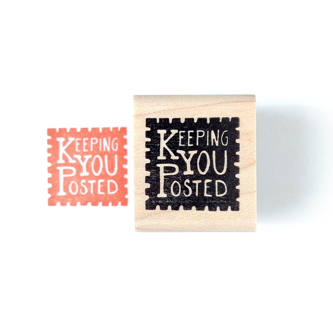 Keeping You Posted Rubber Stamp - Etsy
