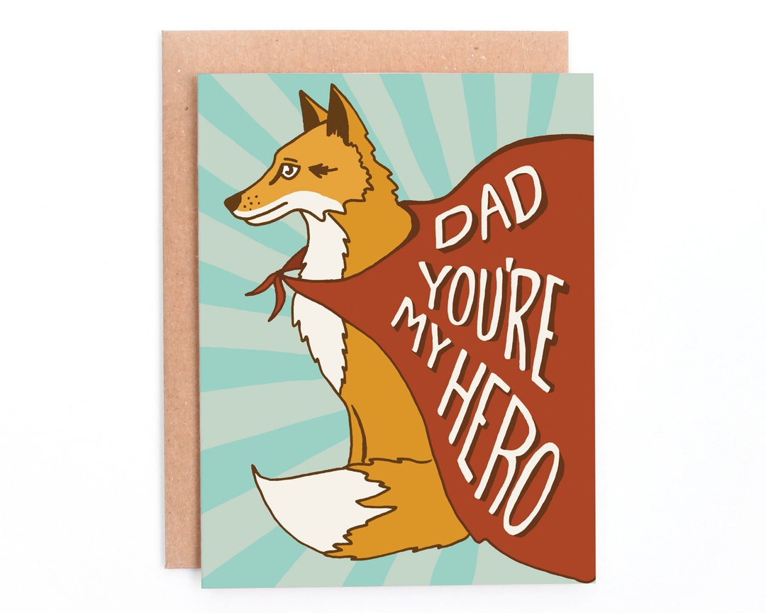 Dad You're My Hero Father's Day Card, Super Hero Father's Day Card - Etsy