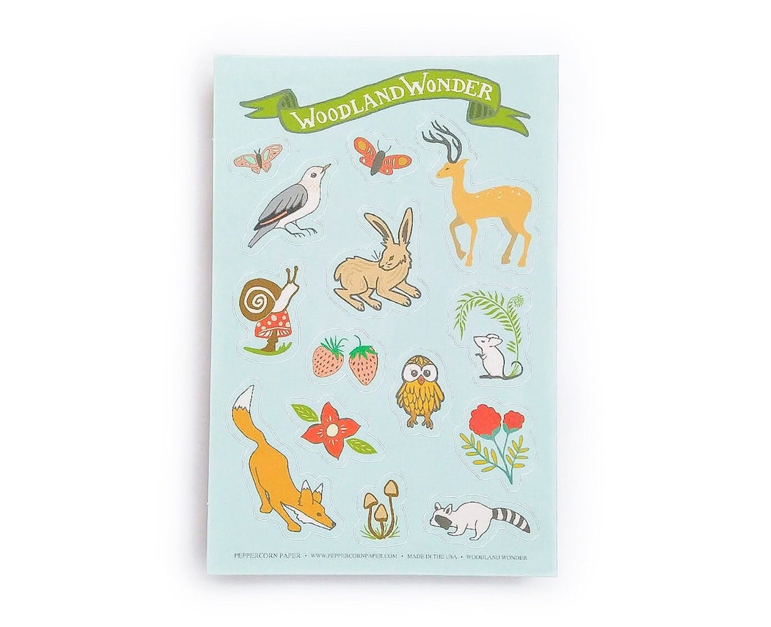 Woodland Wonder Sticker Sheet - Etsy