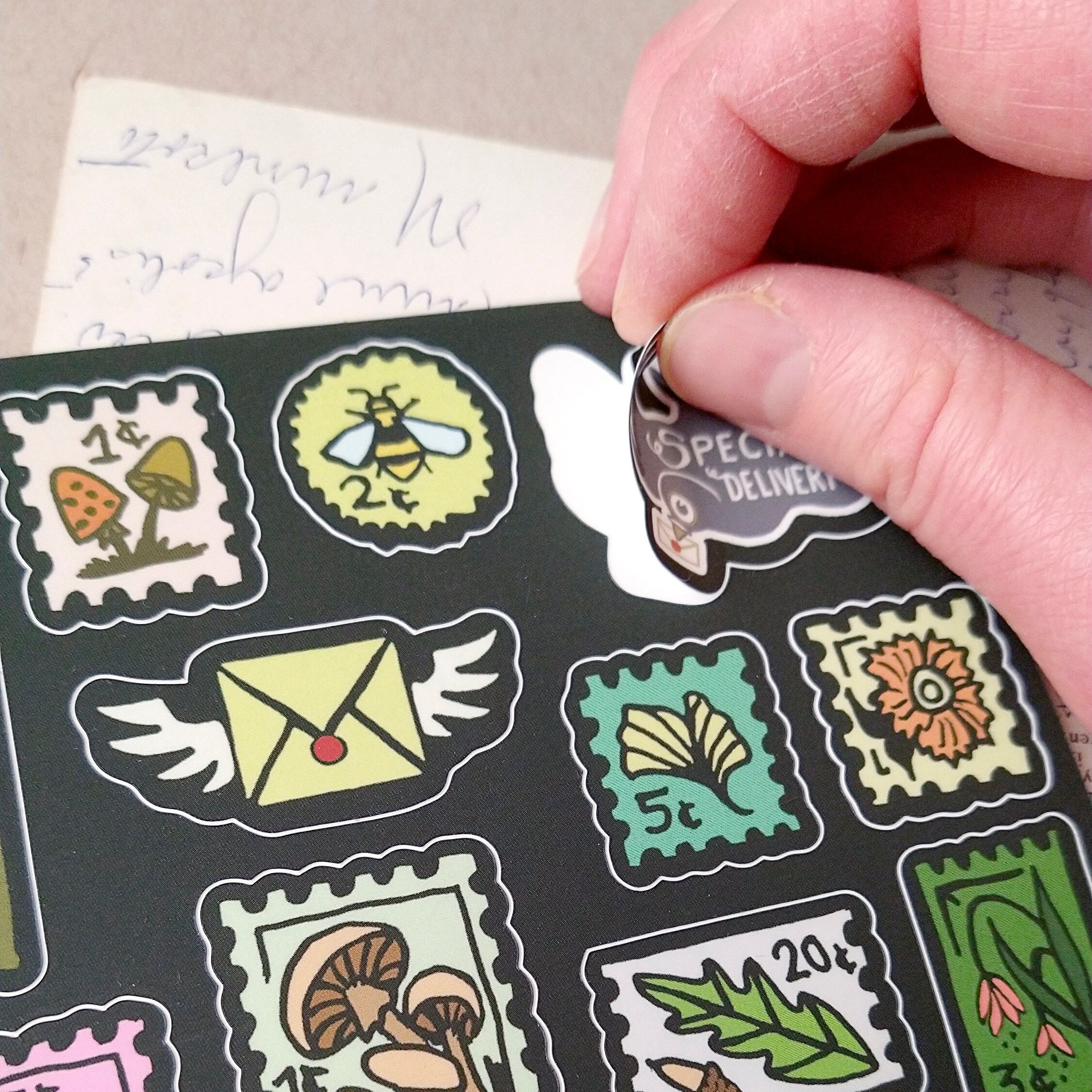 Postage Stamp Sticker Sheet - Etsy