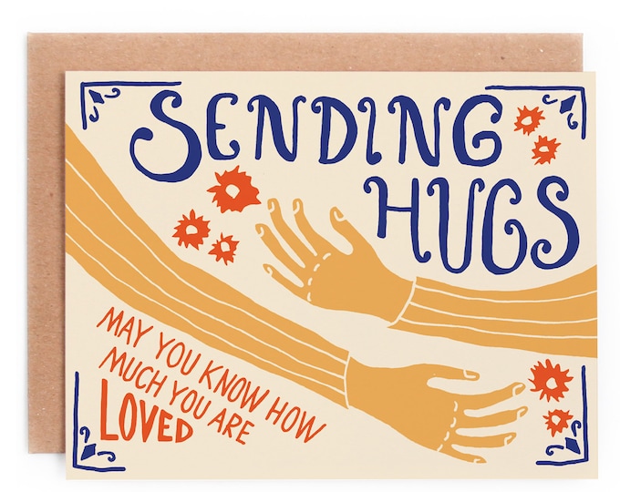 Sending Hugs Sympathy Card, You Are Loved Sympathy Card - Etsy
