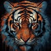 Illustrated Tiger Face Digital Art, Animal Illustration Print ...