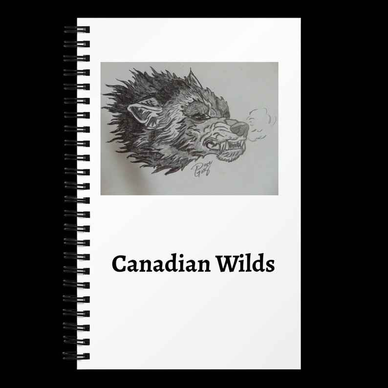 Hand Drawn Wolf Notebook Animal Sketch Journal Wildlife - Etsy