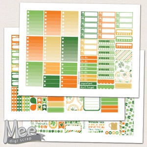 March Planner Stickers Printable for Use in Happy Planner,st. Patricks ...