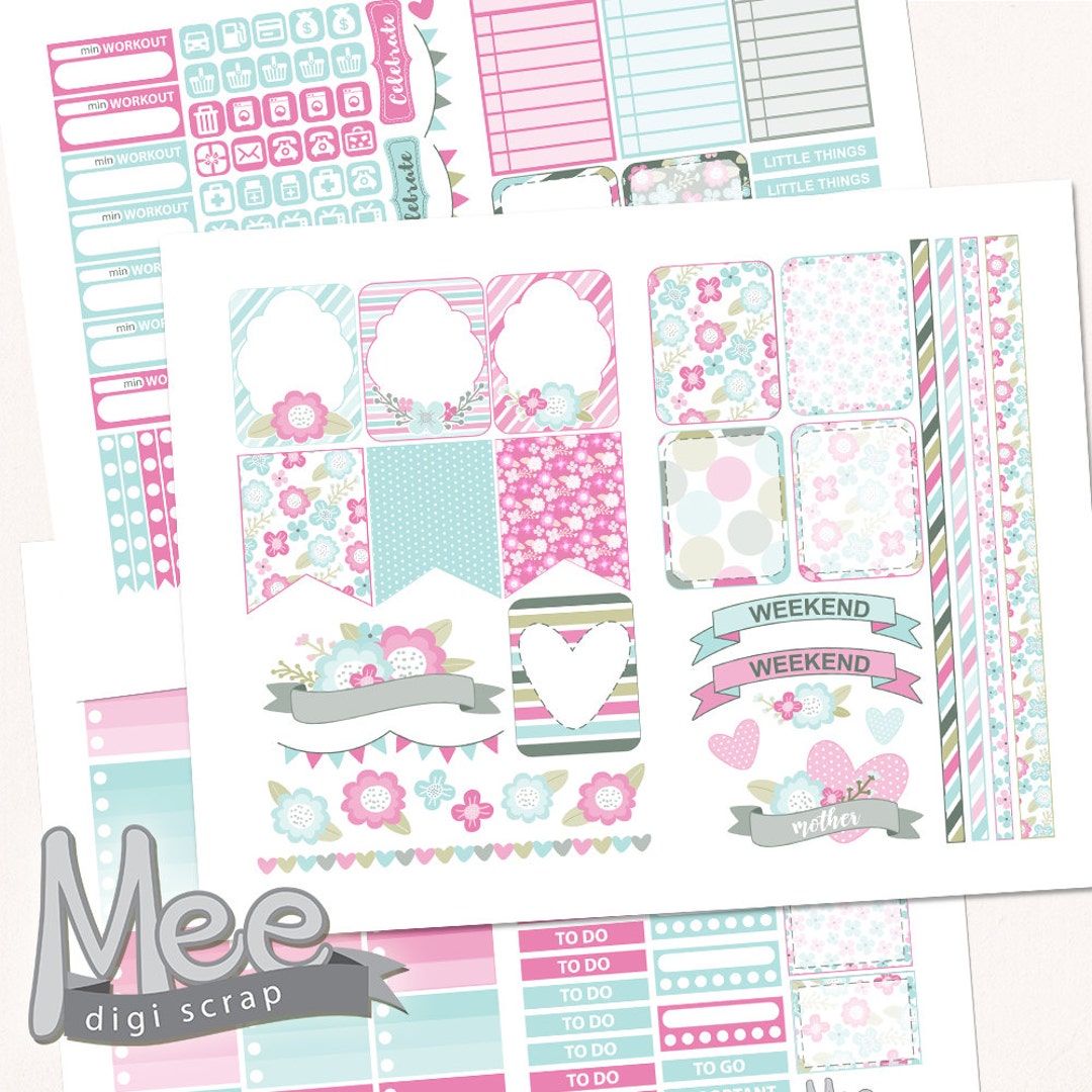 May Planner Stickers,mothers Day,spring Planner Stickers,printable ...