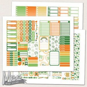 March Planner Stickers Printable for Use in Happy Planner,st. Patricks ...