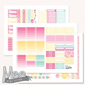 Summer Stickers Printable ,for Use in the Happy Planner,pink Lemonade ...