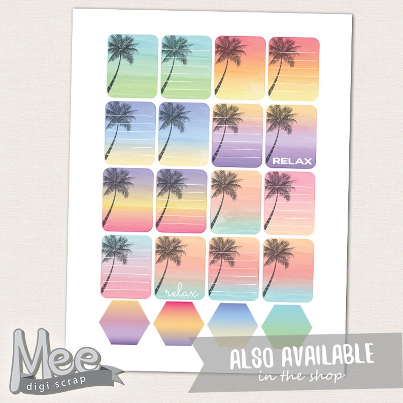 Tropical Pineapple Planner Stickers for Erin Condren - Etsy