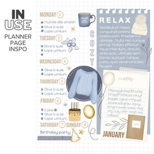 Cozy Winter Hygge Digital Planner Stickers (PNG) - Etsy