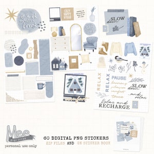 Cozy Winter Hygge Digital Planner Stickers (PNG) - Etsy