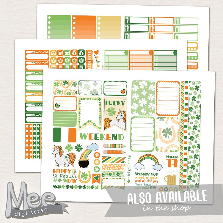 St. Patricks Day Printable Washi Tapemarch Washi - Etsy