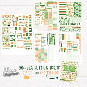 March Digital Stickers,st. Patrick's Planner Stickers for Use With ...
