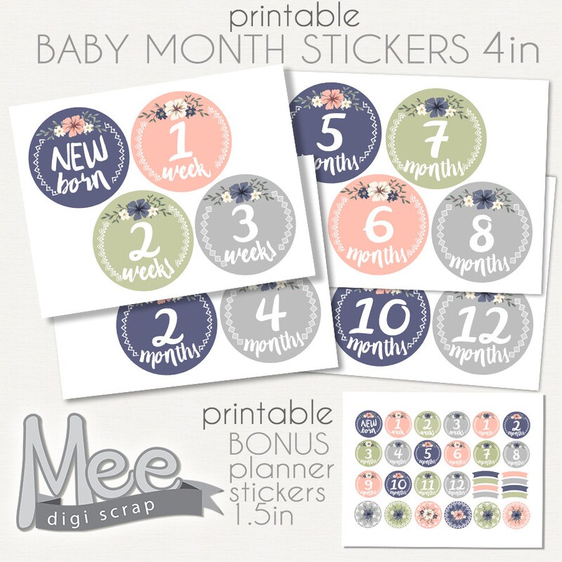 Baby Girl Stickers - Etsy