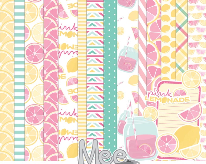 Lemonade Stand, Digital Printable Paper Pack - Etsy UK