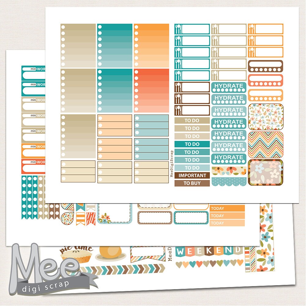 November Stickersthanksgiving Stickersprintable Planner - Etsy