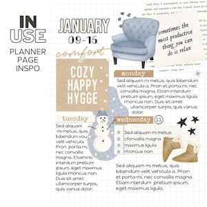 Cozy Winter Hygge Digital Planner Stickers (PNG) - Etsy