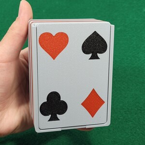 Personalized Playing Card Box Holder With Pips (hearts, Clubs, Diamonds & Spades) - Plastic ...