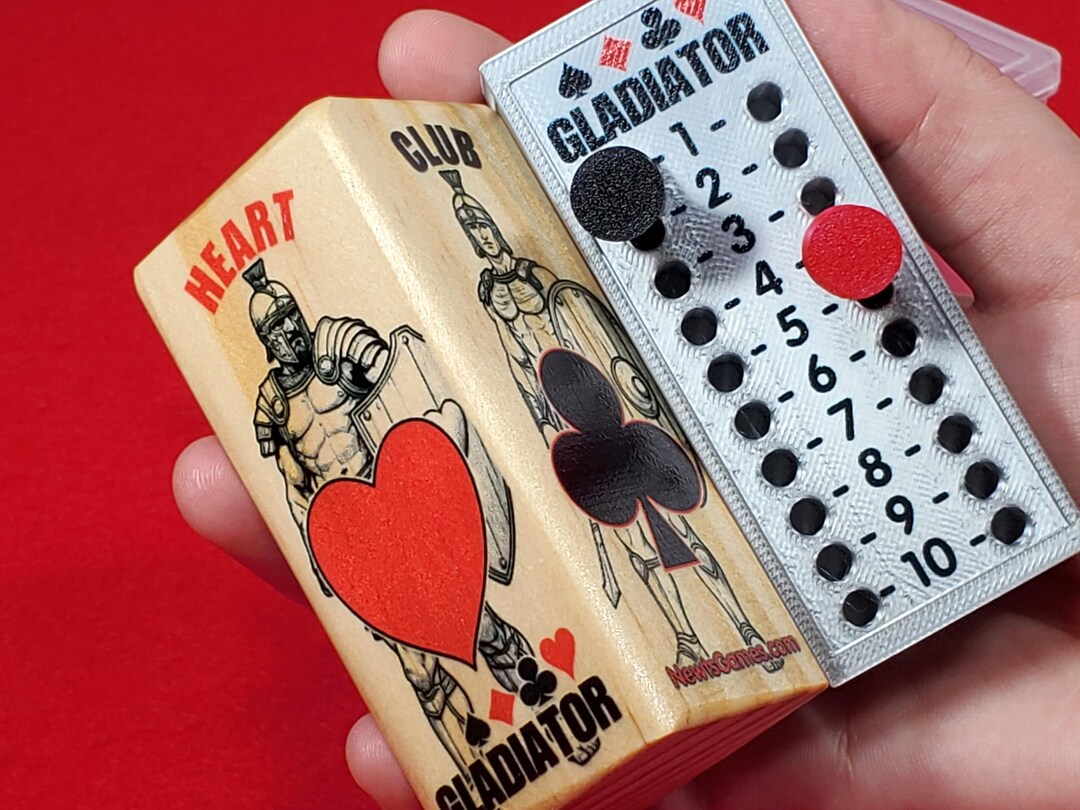 Gladiator Suited Marker and Scorekeeper Gift Set for Euchre Card Games ...
