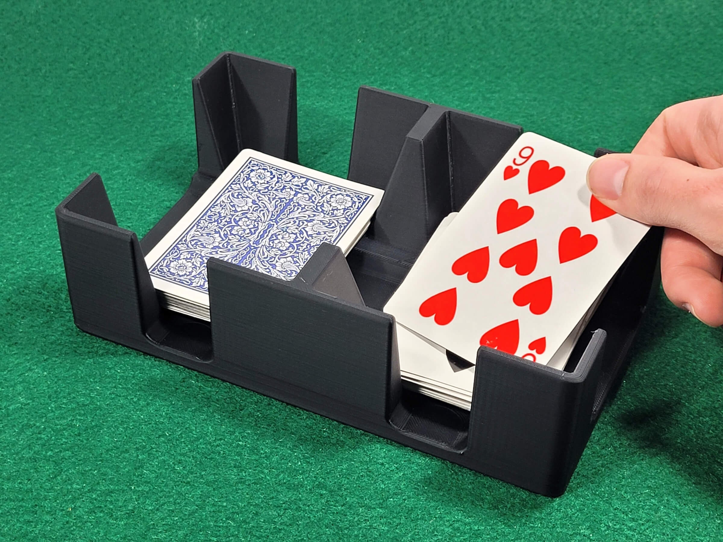4 Deck Playing Card Tray: Holds 2 Decks on Each Side, Extra Deep - Made ...