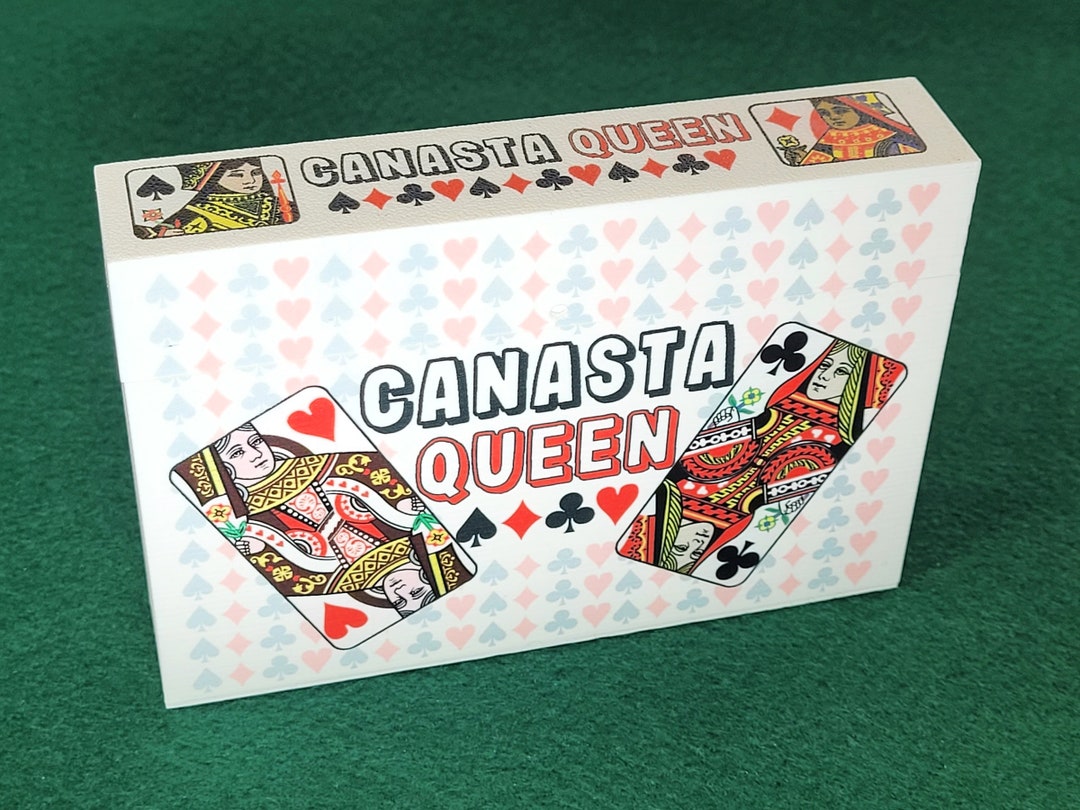 Canasta Queen Playing Card Box That Features 4 Queens From a Deck of ...