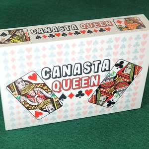 Canasta Queen Playing Card Box That Features 4 Queens From a Deck of ...