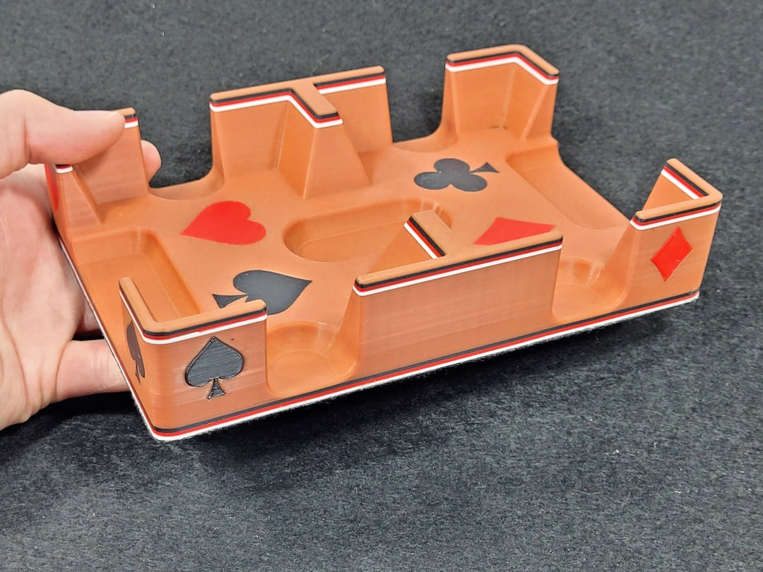 Ritzy Playing Card Tray With COPPER, Suited Design Built Into the ...