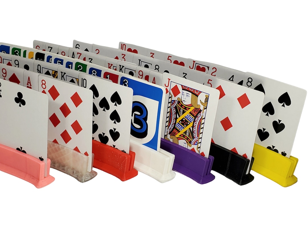 Curved Plastic Playing Card Holder/stand to Display Cards During Game ...