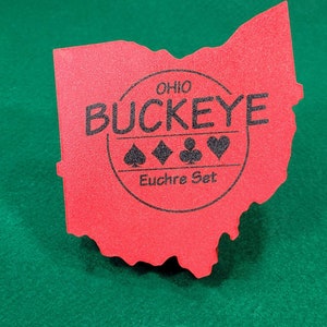 Ohio Buckeye, Euchre Playing Card Box - Includes Deck of Cards, 2 Trump ...