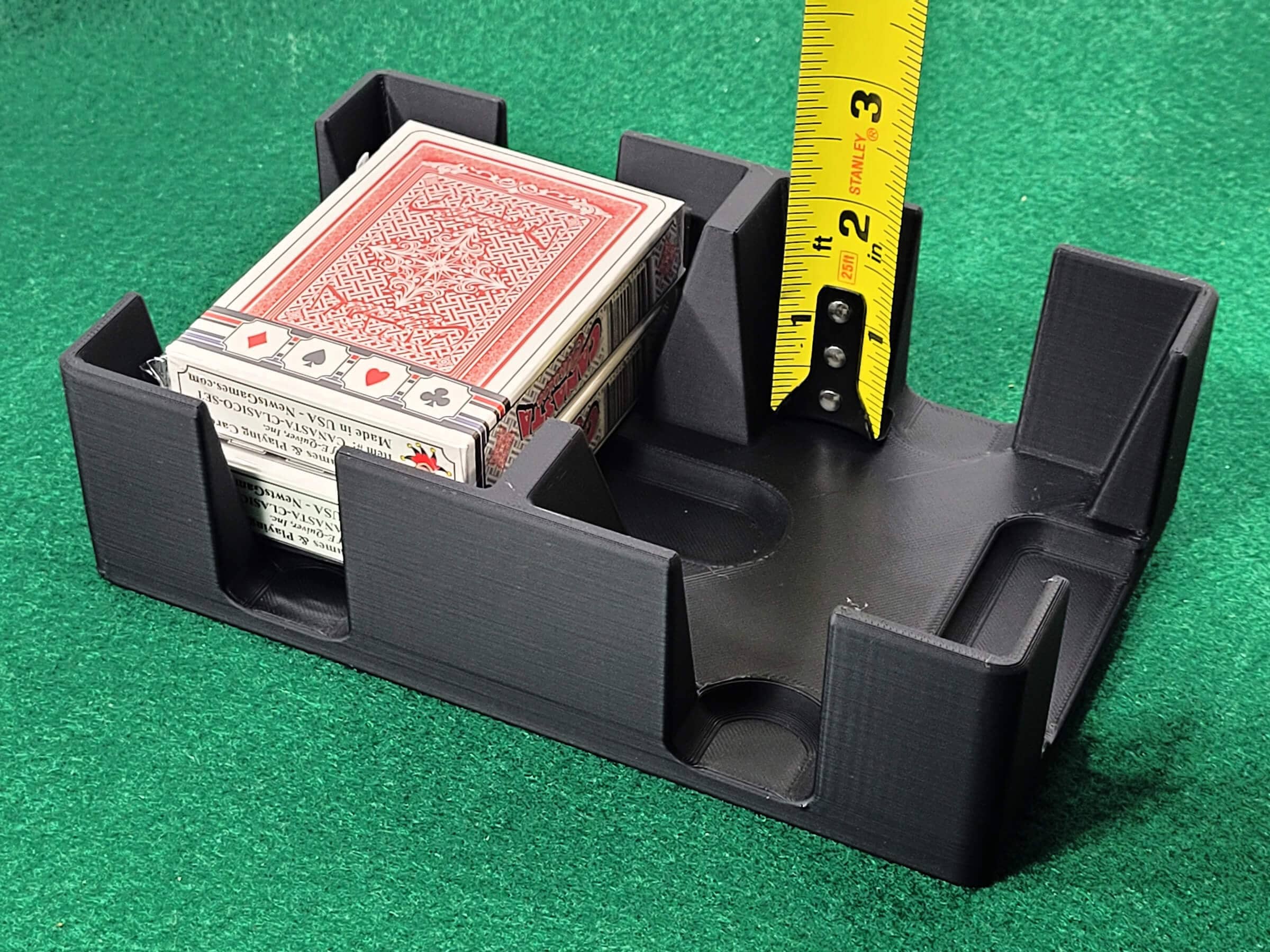 4 Deck Playing Card Tray: Holds 2 Decks on Each Side, Extra Deep - Made ...
