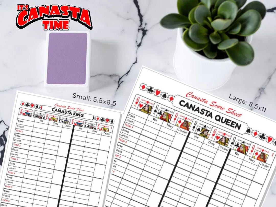 Personalized Canasta Score Pad: 50 Custom Score Sheets - Etsy