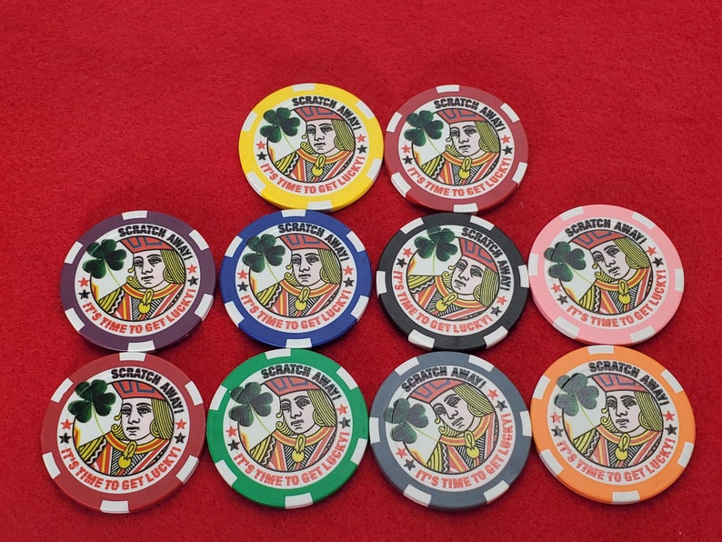 Lucky Lottery Ticket Scratcher Poker Chips - Pack of 10 - Etsy