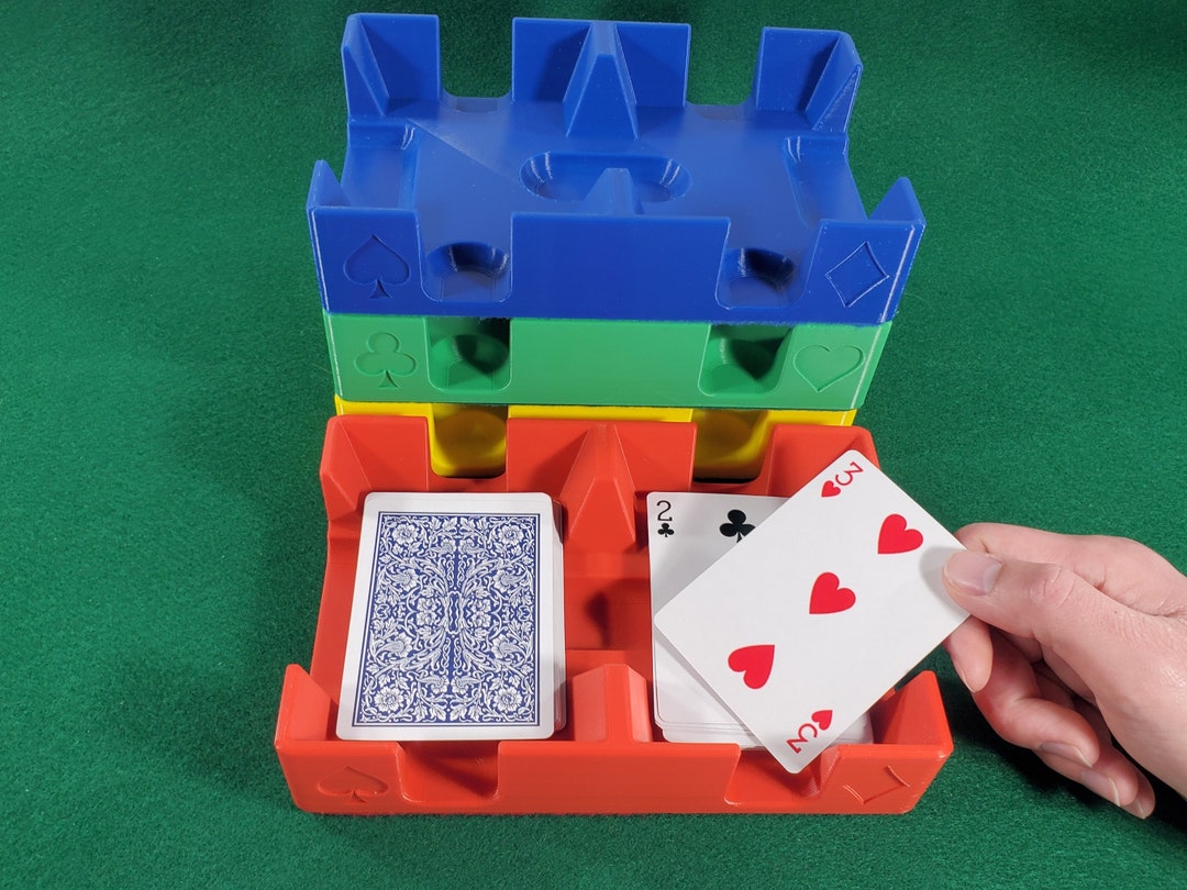 Plastic Playing Card Tray/holder/caddy With Heart, Club, Diamond, Spade ...